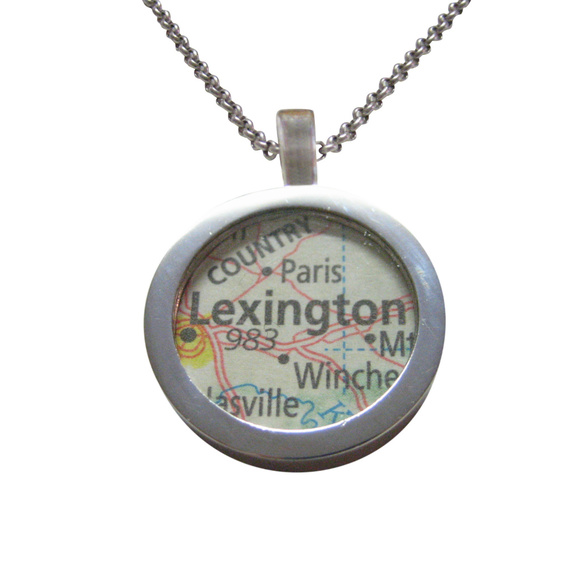 Kiola Designs | Jewelry | Lexington Kentucky Map Pendant Necklace ...